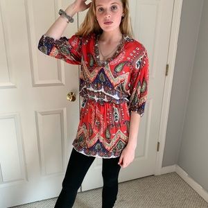 Angie | Tops | Angie Red Tunic Small | Poshmark